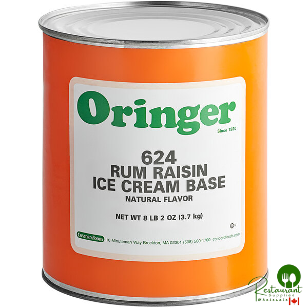 Oringer Rum Raisin Hard Serve Ice Cream Base #10 Can – Prime Restaurant ...