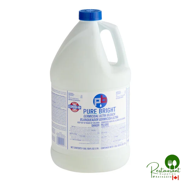 Pure Bright 1 Gallon / 128 oz. Bleach - 6/Case – Prime Restaurant ...