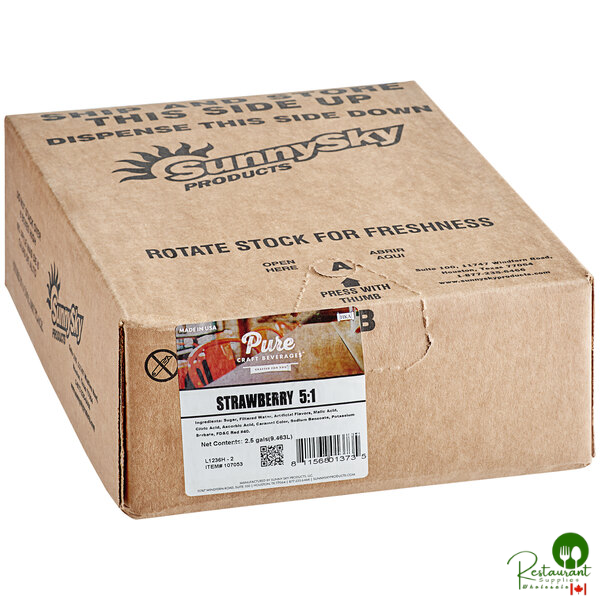 Pure Craft Beverages Strawberry Beverage / Soda Syrup 2.5 Gallon Bag i ...